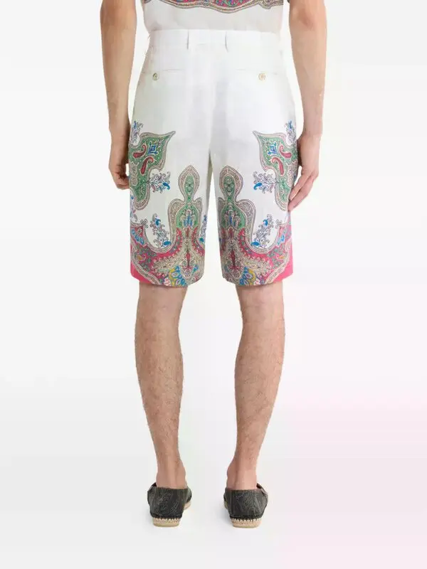 Etro Paisley-print Shorts - White