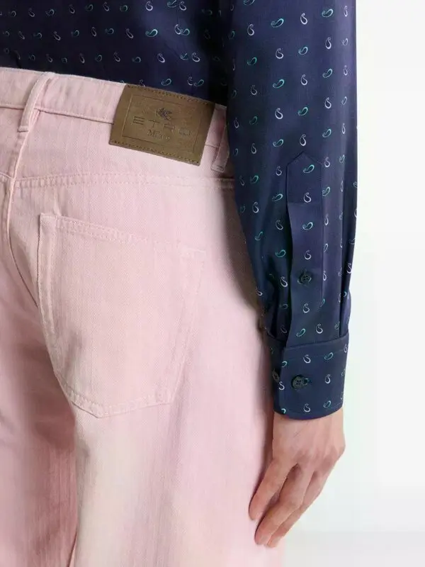 Etro Straight-leg Cotton Jeans - Pink