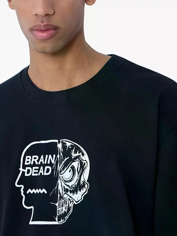 BRAIN DEAD Logo-motif Long-sleeve T-shirt