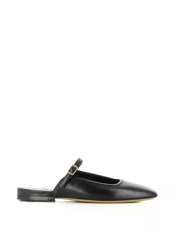 TASSINARI Cloe Leather Mules - Black