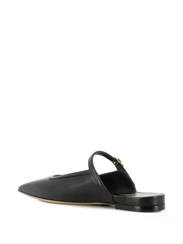 TASSINARI Cloe Leather Mules - Black