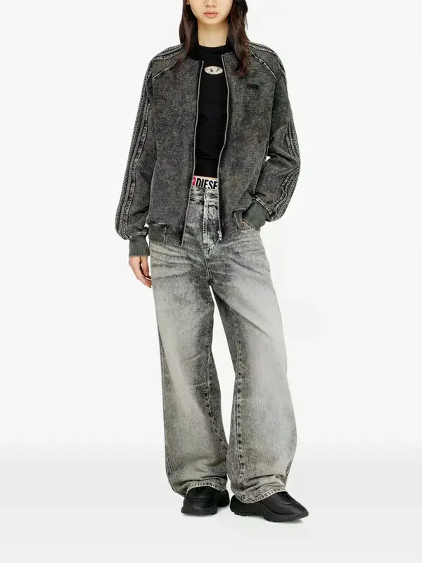 DIESEL® D-enim-m 09p11 Wide Leg Jeans - Grey
