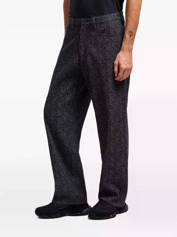 Giorgio Armani Chevron-jacquard Straight-leg Jeans