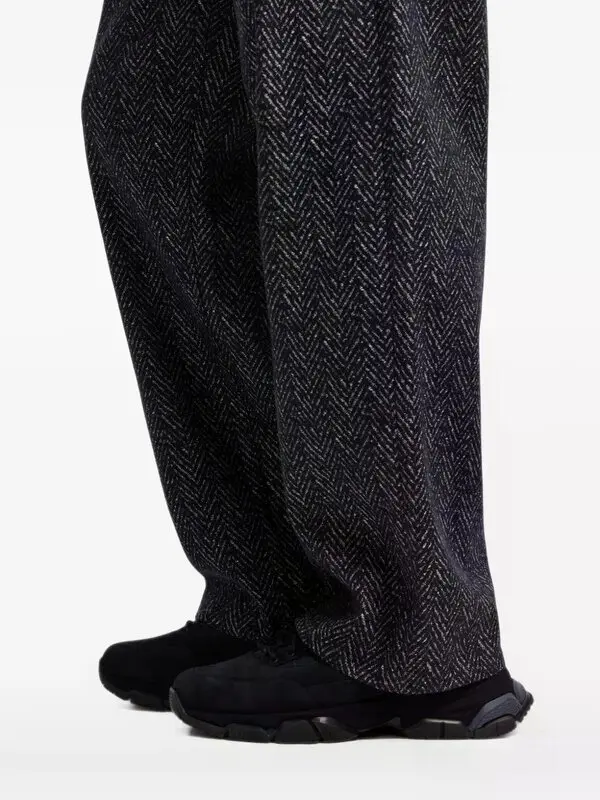 Giorgio Armani Chevron-jacquard Straight-leg Jeans