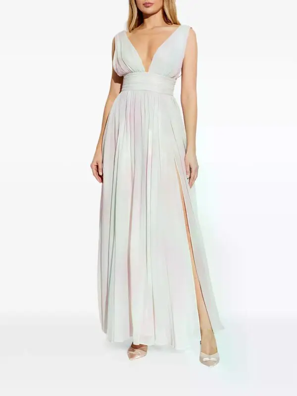 LoveShackFancy Madeleine V-neck Maxi Dress - White