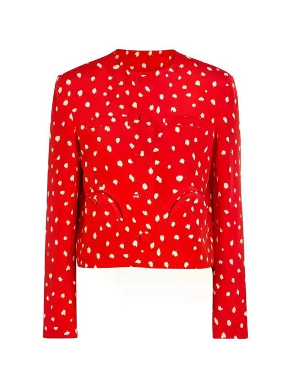 BLAZÉ MILANO Polka-dot Button Jacket - Red