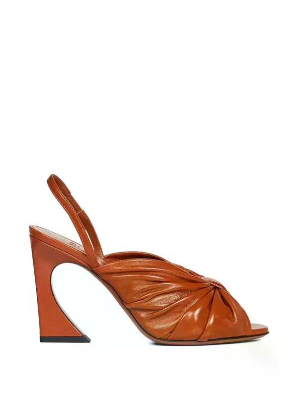 Fendi Arco Knotted Sandals - Orange