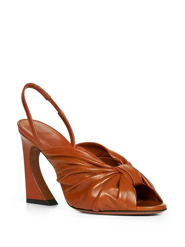 Fendi Arco Knotted Sandals - Orange