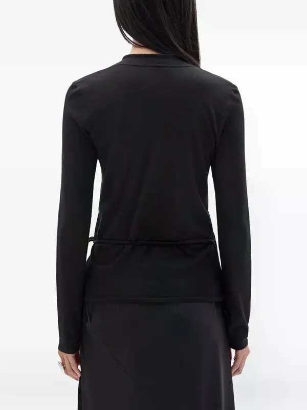 ANN DEMEULEMEESTER V-neck Fine Knit Cardigan