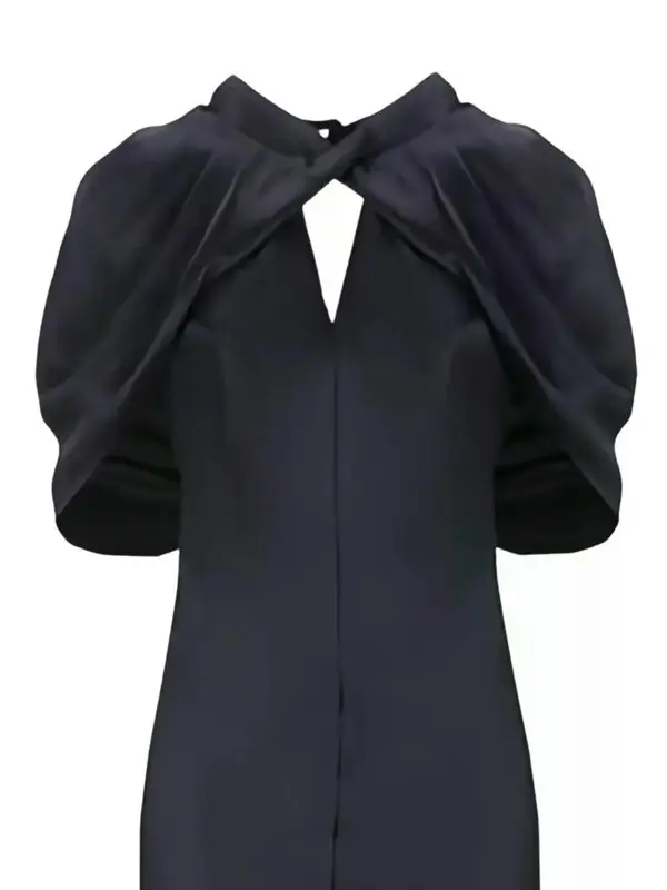 Alberta Ferretti Shiny Satin Dress - Blue