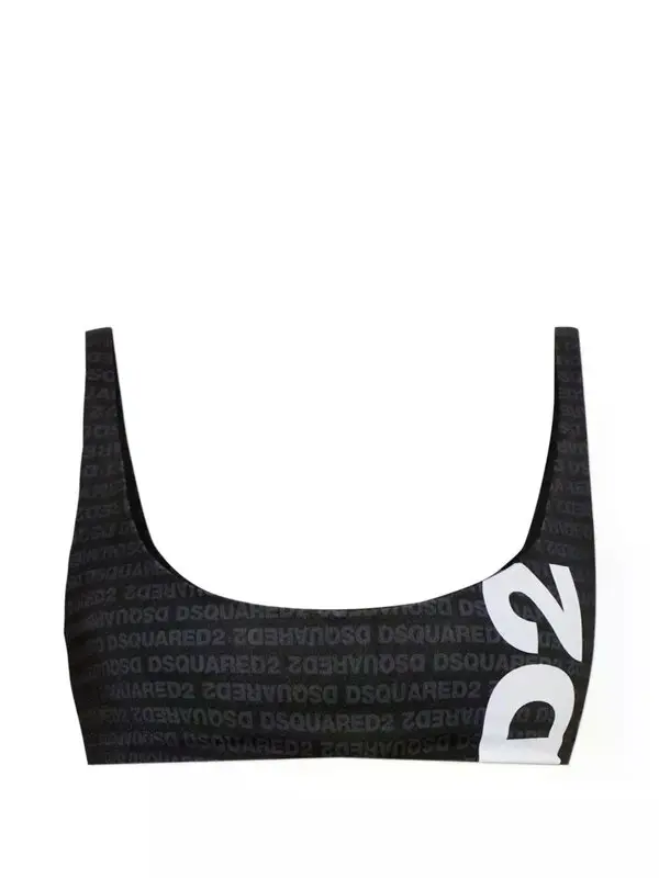 Dsquared2 Logo-print Bikini Top - Black