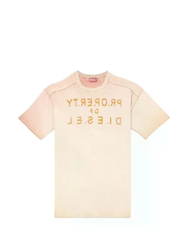 DIESEL® T-look Raw-trim T-shirt - Neutrals