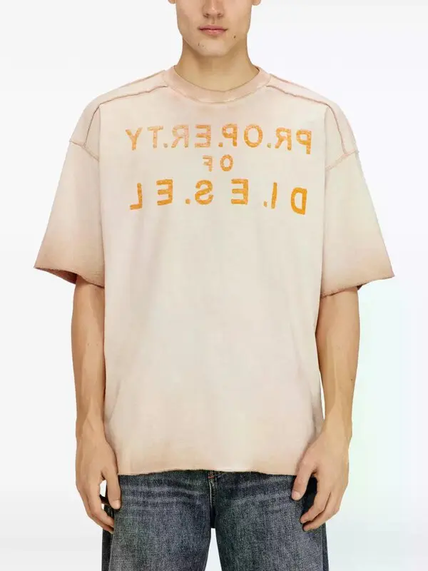 DIESEL® T-look Raw-trim T-shirt - Neutrals