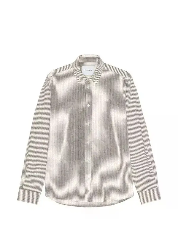 LES DEUX Konrad Striped Shirt - Neutrals
