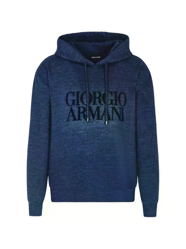 Giorgio Armani Logo Drawstring Hoodie