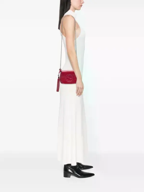 Gucci Small Patent Soho Chain Flap Crossbody Bag - Pink