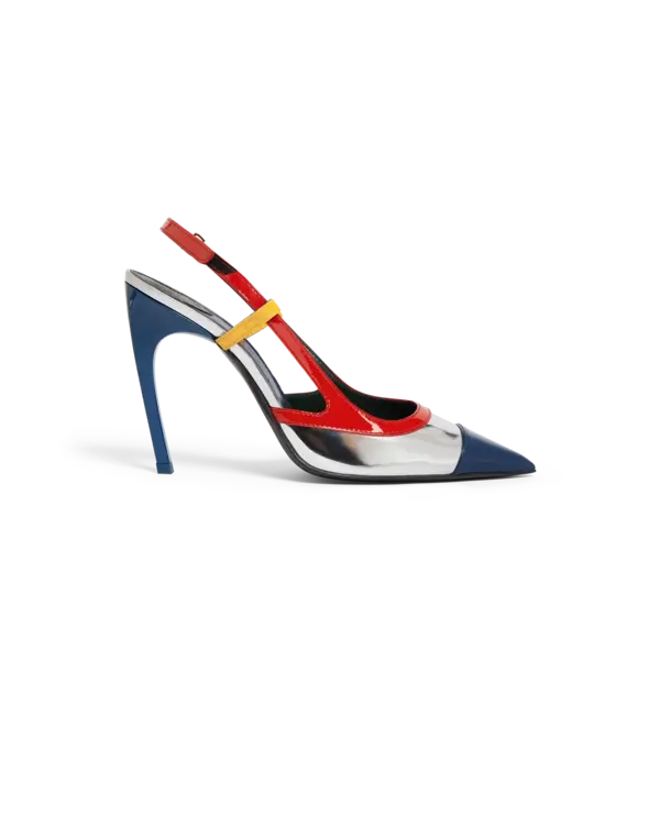 Casablanca Chrome Arch Slingback Pumps