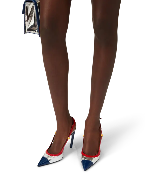 Casablanca Chrome Arch Slingback Pumps