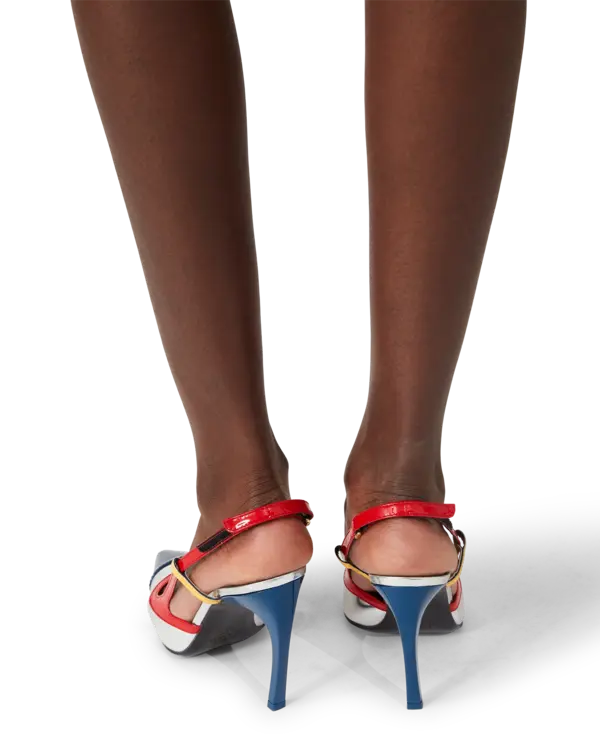 Casablanca Chrome Arch Slingback Pumps