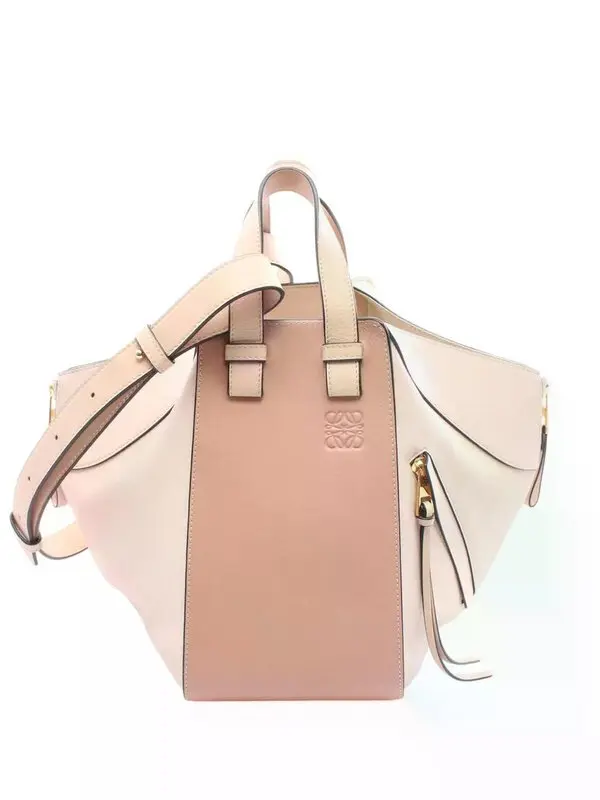 Loewe 2017 Small Tricolor Leather Hammock Satchel - Pink