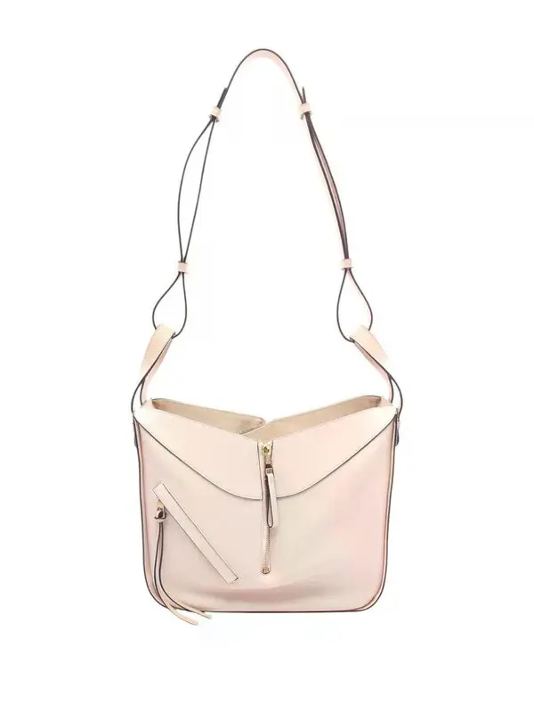 Loewe 2017 Small Tricolor Leather Hammock Satchel - Pink