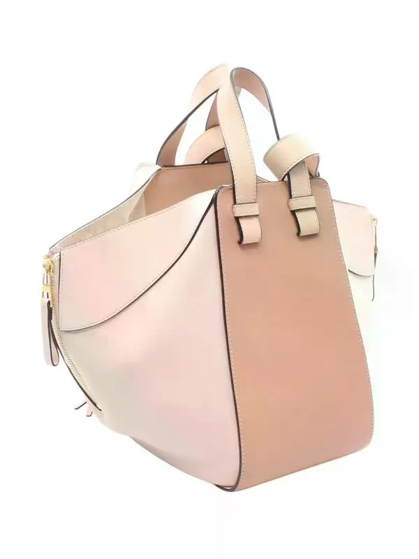 Loewe 2017 Small Tricolor Leather Hammock Satchel - Pink