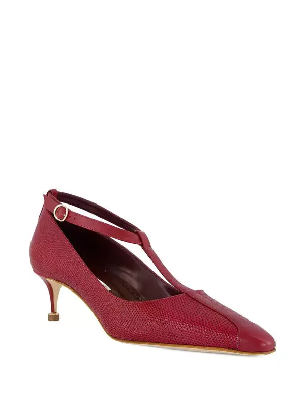 Manolo Blahnik T-bar Leather Pumps