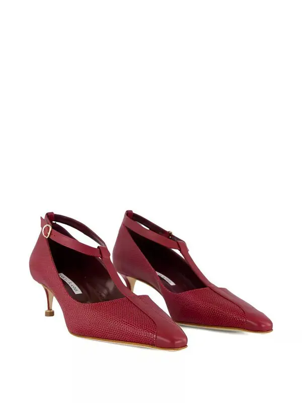 Manolo Blahnik T-bar Leather Pumps
