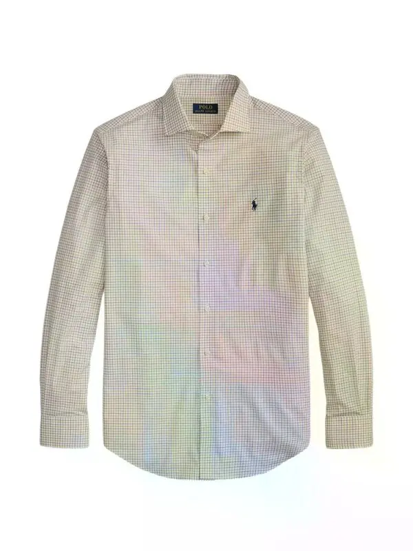 Polo Ralph Lauren Embroidered Plaid Shirt - Neutrals