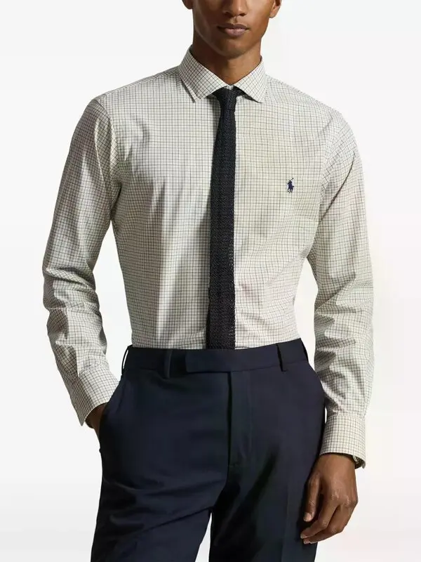 Polo Ralph Lauren Embroidered Plaid Shirt - Neutrals