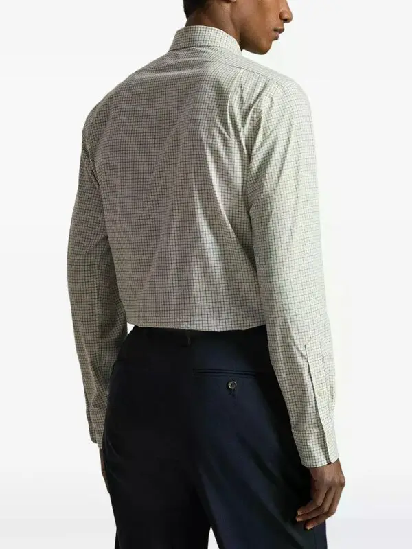 Polo Ralph Lauren Embroidered Plaid Shirt - Neutrals