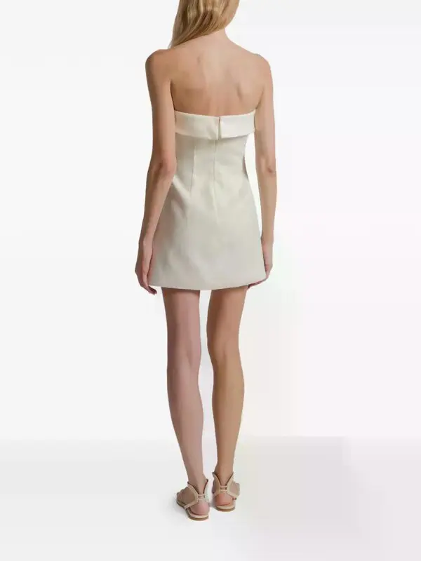 Alberta Ferretti Strapless Floral Print Dress - Neutrals