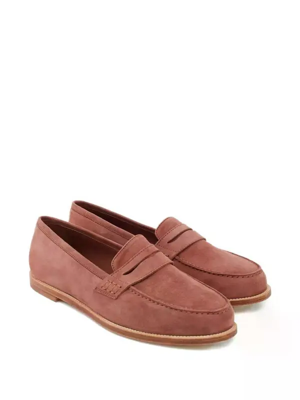 Manolo Blahnik Perrita Suede Loafers - Brown