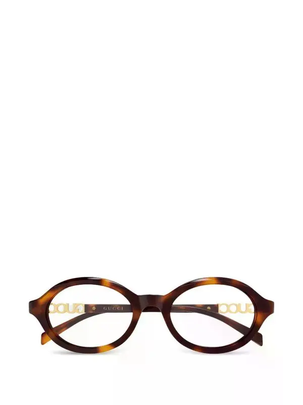 Gucci Logo Round-frame Glasses