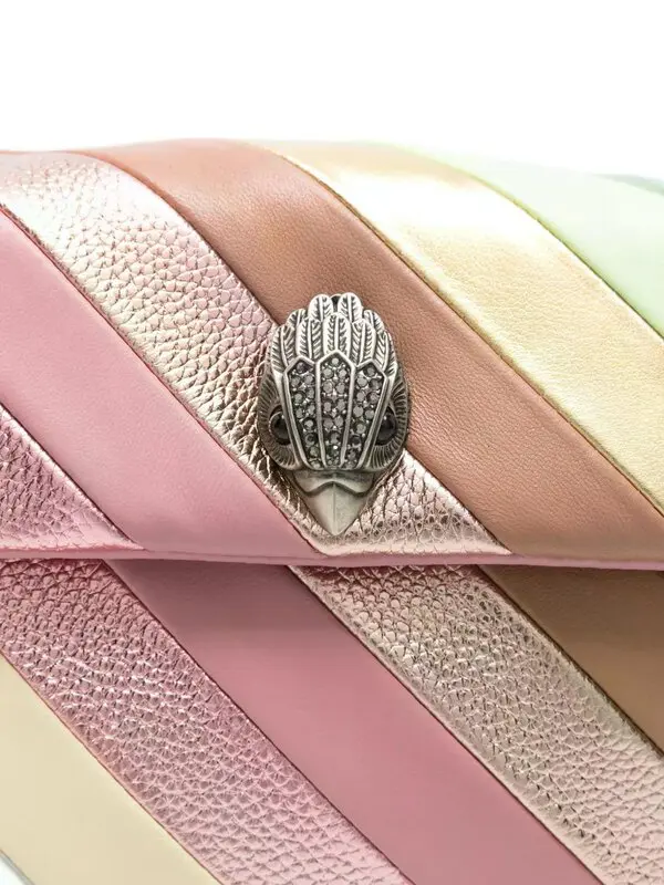 Kurt Geiger Striped Chain Shoulder Bag - Pink