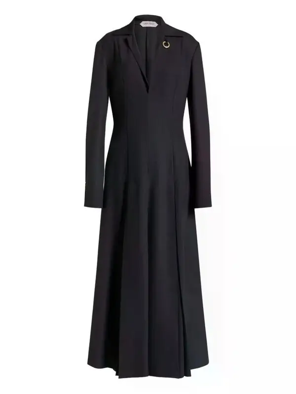 Alberta Ferretti Collared Midi Dress
