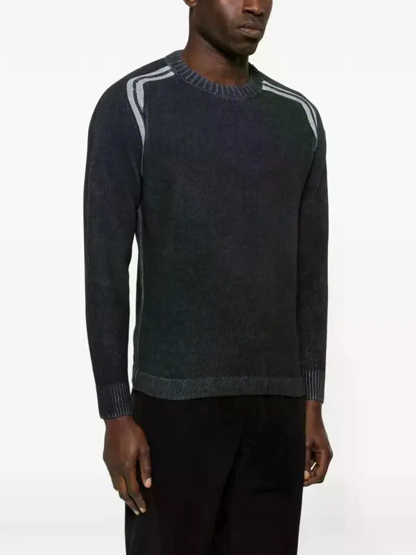 C.P. COMPANY Cotton Chenille Double Dyed Crewneck Sweater