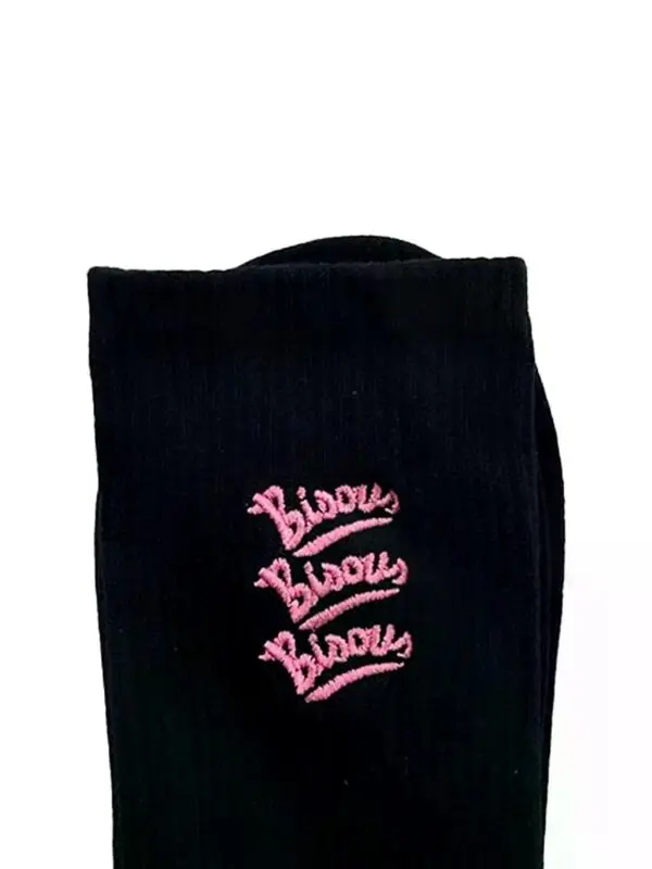 BISOUS SKATEBOARDS Embroidered Ribbed Socks