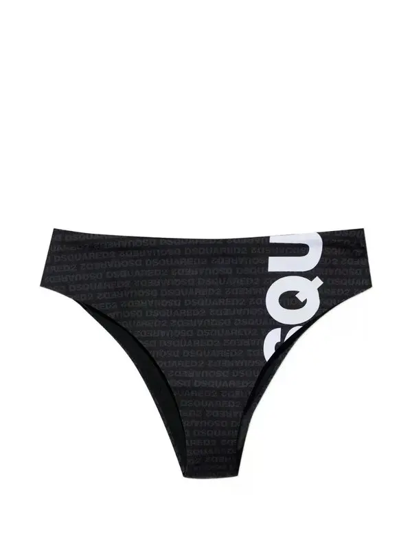 Dsquared2 Logo-print Bikini Bottom - Black