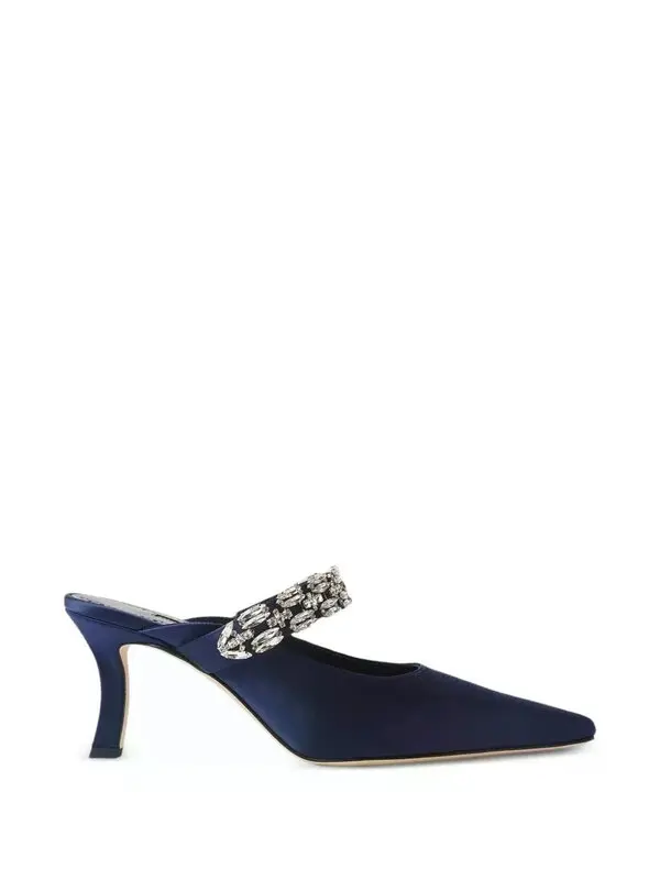 Manolo Blahnik Tamolmu Embellished Mules