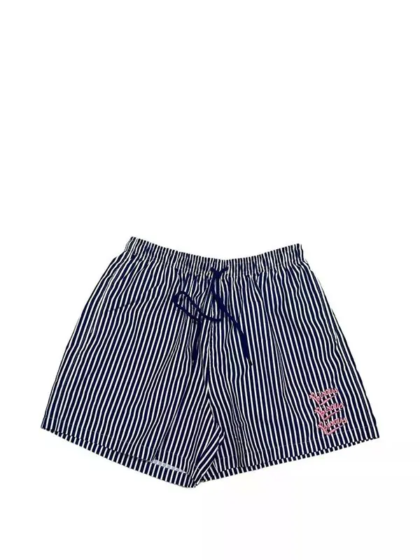 BISOUS SKATEBOARDS Striped Swim Shorts - Blue