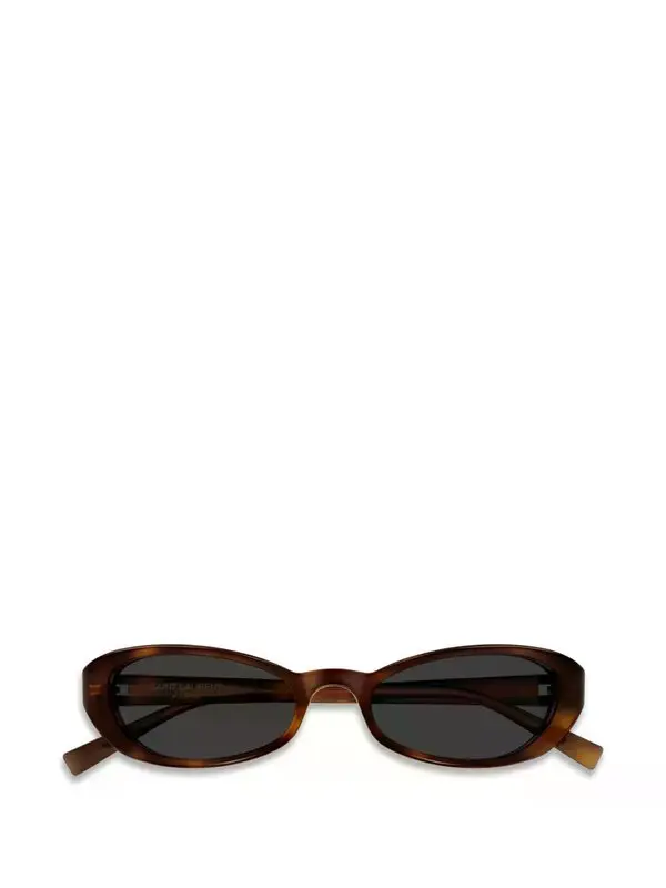 Saint Laurent Oval-frame Sunglasses - Brown