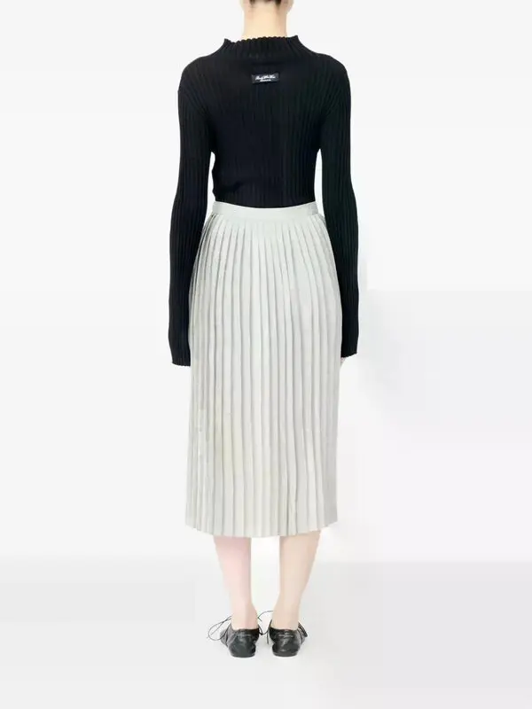 MAISON MARGIELA Pleated Straight Skirt - Grey