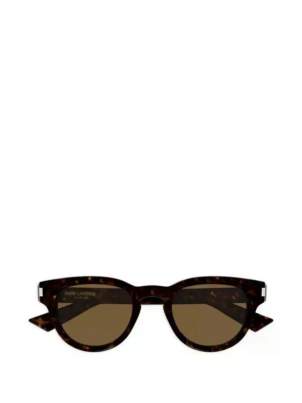 Saint Laurent Round-frame Tortoiseshell Sunglasses - Brown