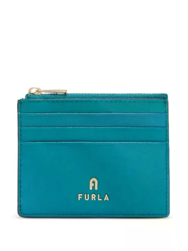 Furla Camelia Logo-detail Card Holder - Blue