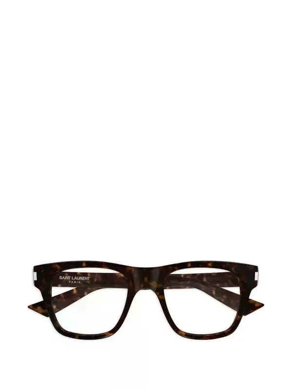 Saint Laurent Square Frame Glasses - Brown