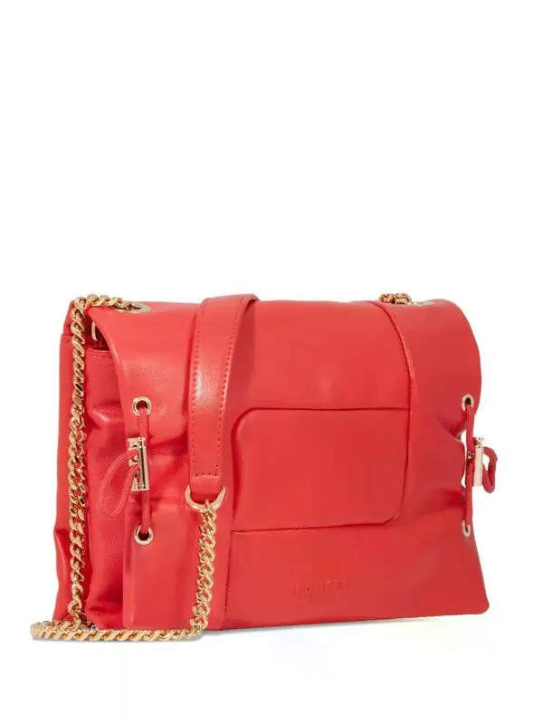 LANCEL Billie Flap Chain Crossbody Bag - Red