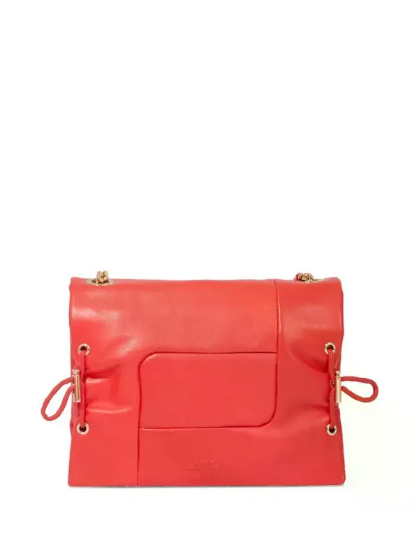LANCEL Billie Flap Chain Crossbody Bag - Red