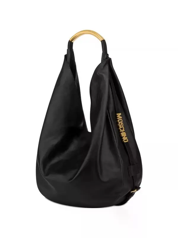 Moschino Large Leather Shoulder Bag With Top Handle