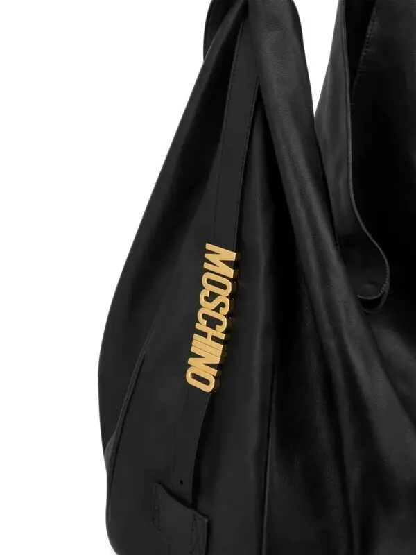 Moschino Large Handle Me Bag With Metal Lettering Logo